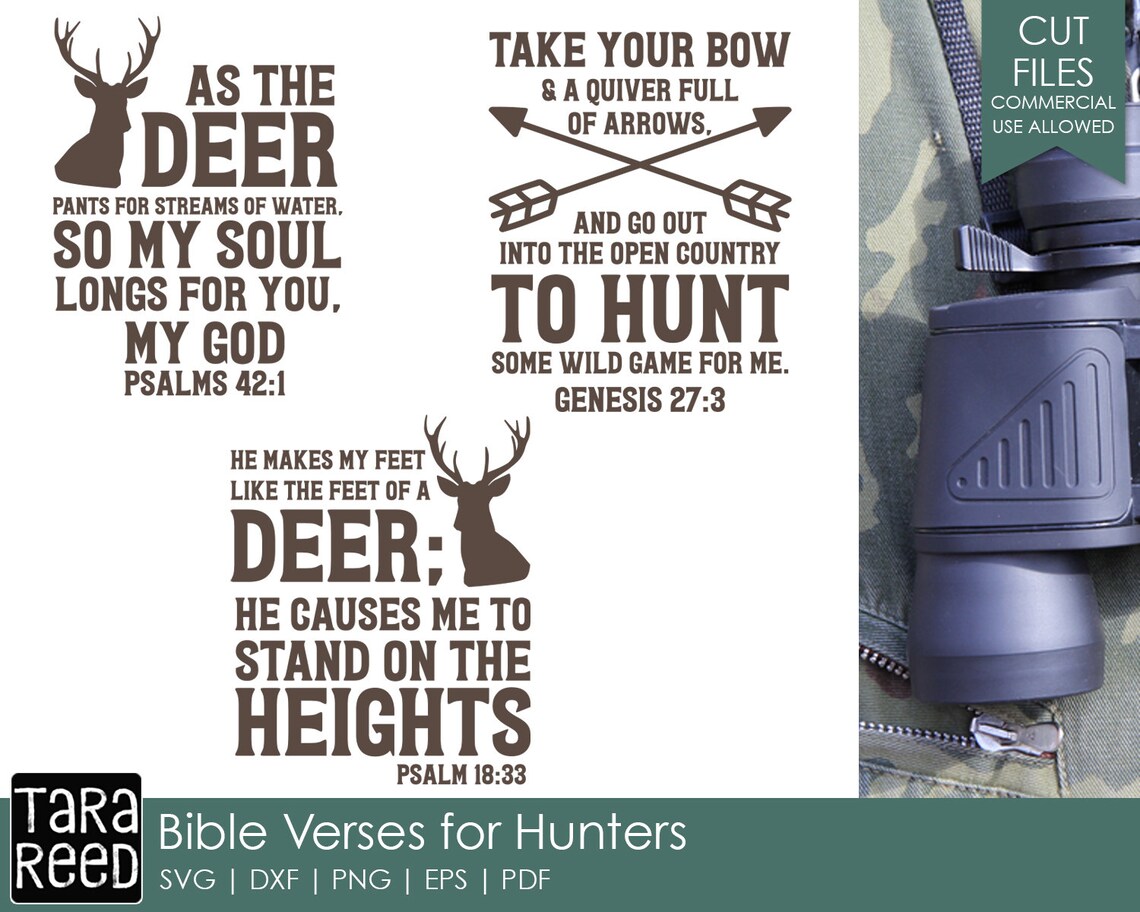 Bible Verses for Hunters Hunting SVG and Cut Files for - Etsy Singapore