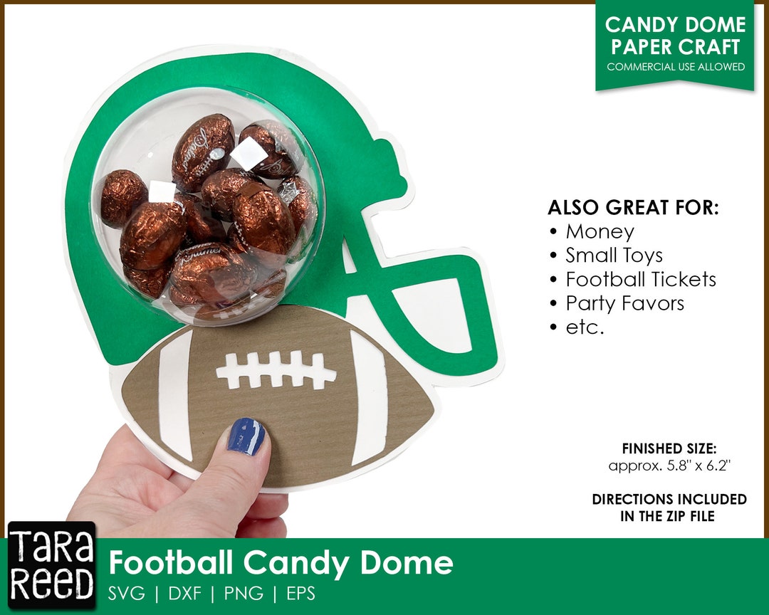 Football SVG Candy Dome SVG Football Party Favor - Etsy