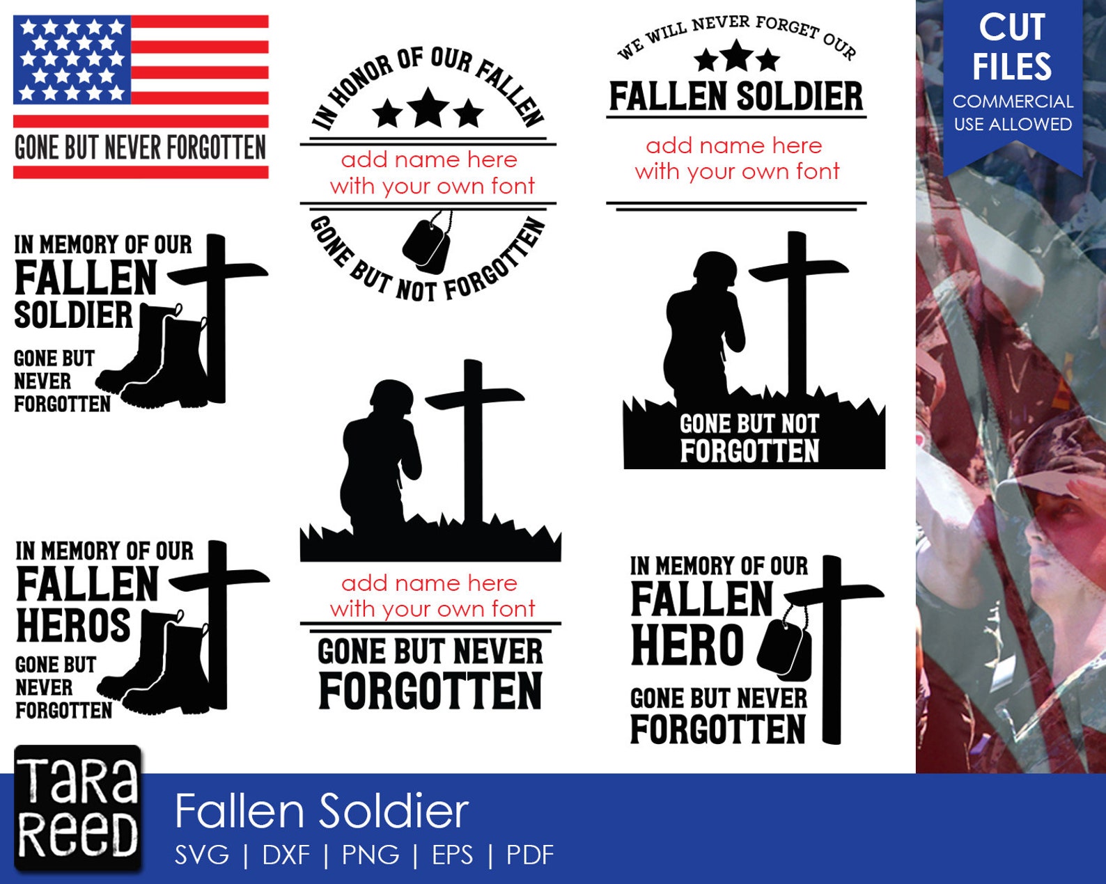 Fallen Soldier Military SVG and Cut Files for Crafters - Etsy