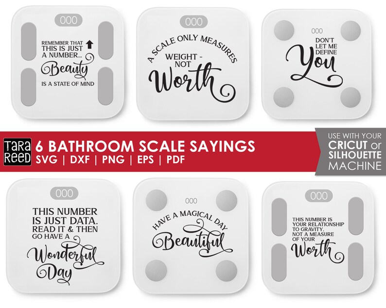 Bathroom Scale Sayings Body Positive Quotes for Crafters - Etsy