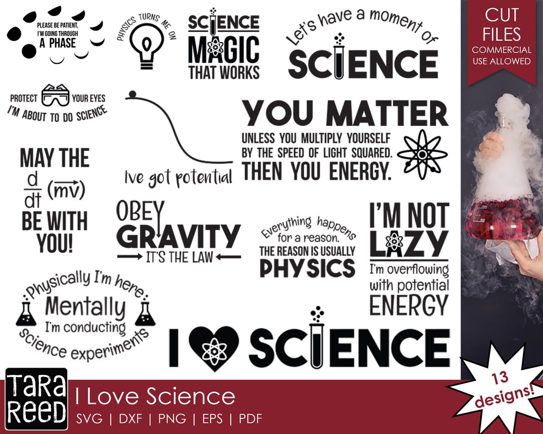 I Love Science - School SVG and Cut Files for Crafters - Etsy