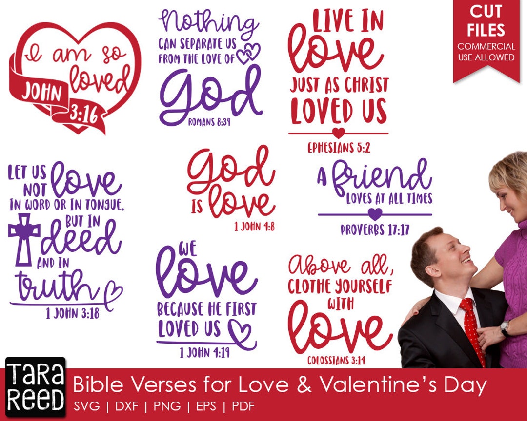 Bible Verses About Love - Bible Verse SVG and Cut Files for Crafters - Etsy