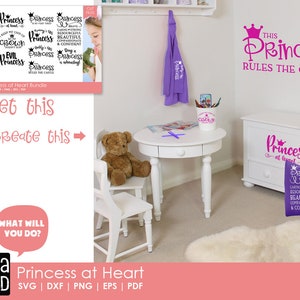 Princess at Heart - Princess SVG and Cut Files for Crafters - Etsy