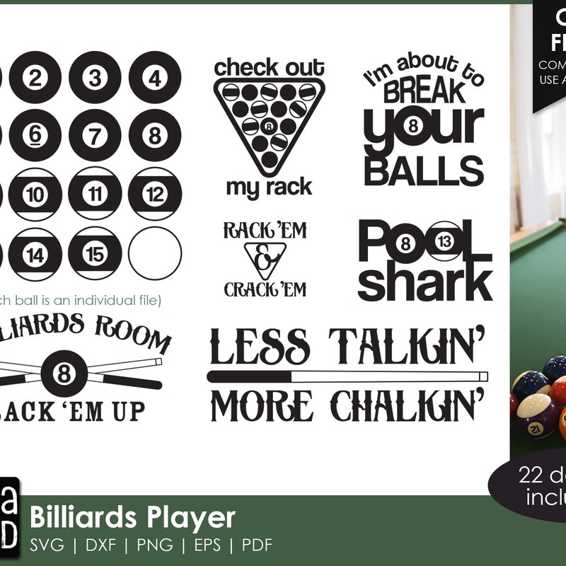 Billiards Svg - Etsy