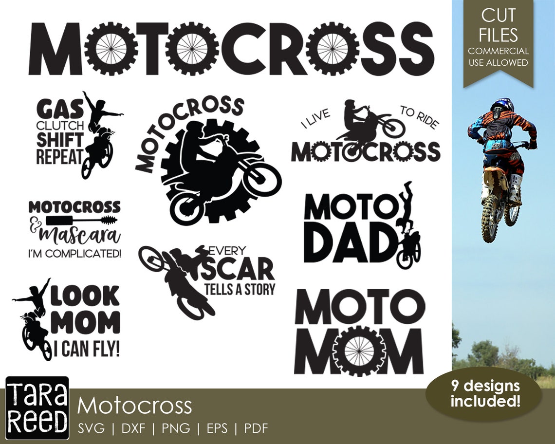 Motocross SVG and Cut Files for Crafters | Etsy