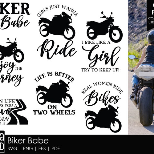 Biker SVG Cut Files Bundle Motorbike Quote Svg Pack Cut | Etsy