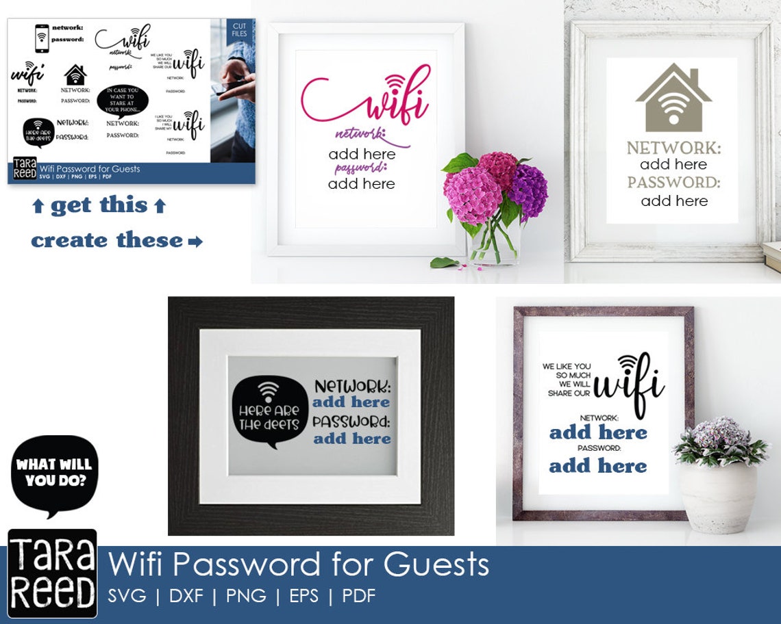 Wifi Password / Wifi Password Sign / Wifi / Svg Files / Svg | Etsy