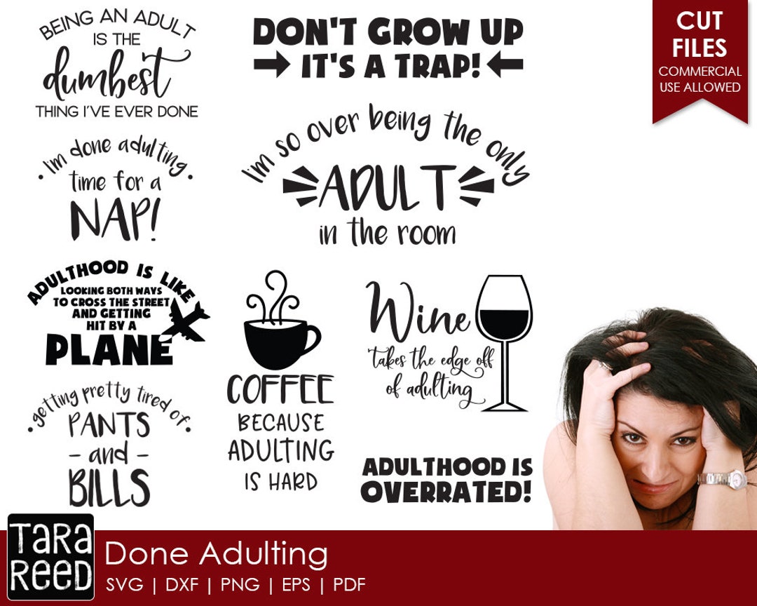 Done Adulting SVG and Cut Files for Crafters - Etsy