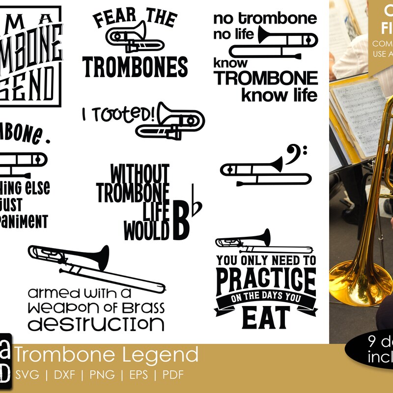 Trombone Svg - Etsy