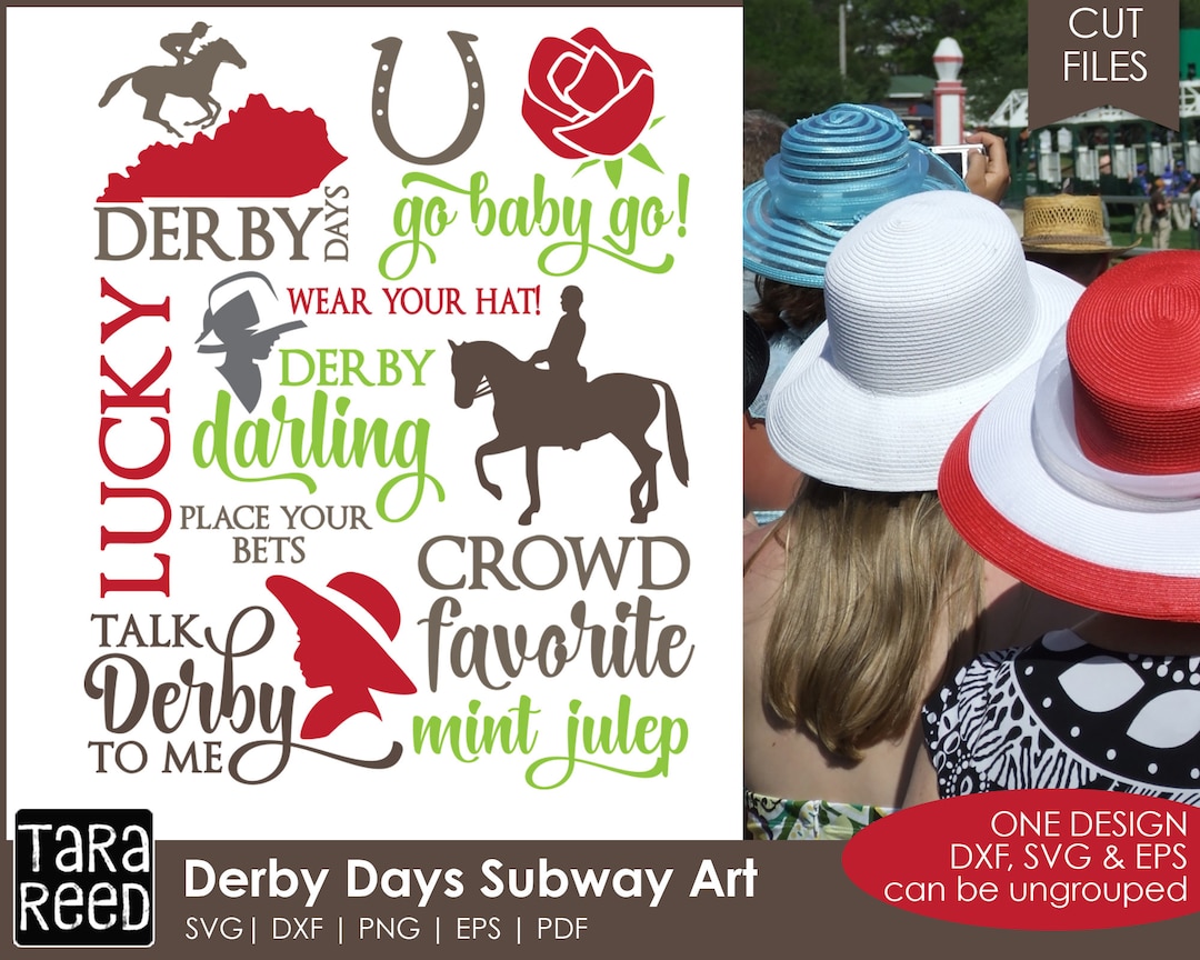 Derby Days Subway Art - Horse Race SVG and Cut Files for Crafters - Etsy