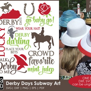 Derby Days Subway Art - Horse Race SVG and Cut Files for Crafters - Etsy