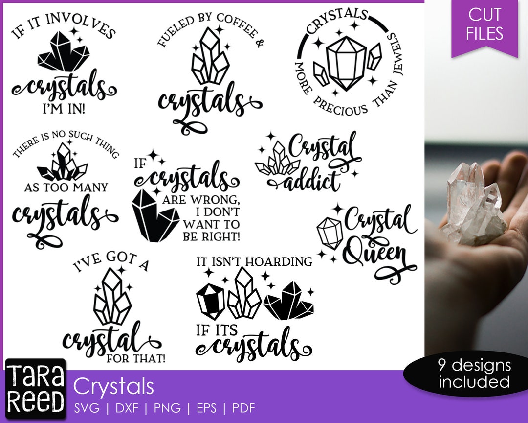 9 Crystals SVG and Cut Files for Crafters - Etsy Australia