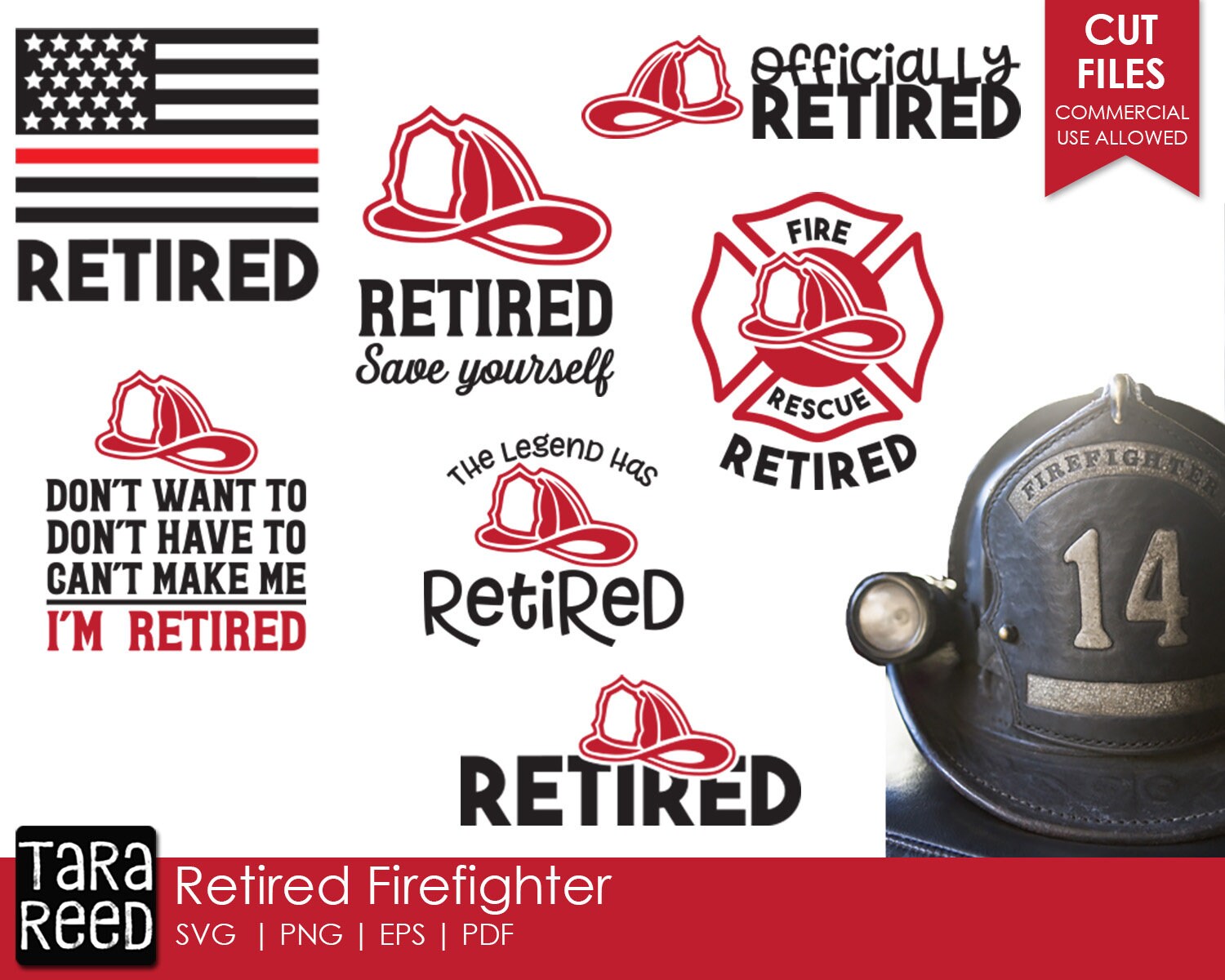 Retired Firefighter SVG and Cut Files for Crafters | Etsy