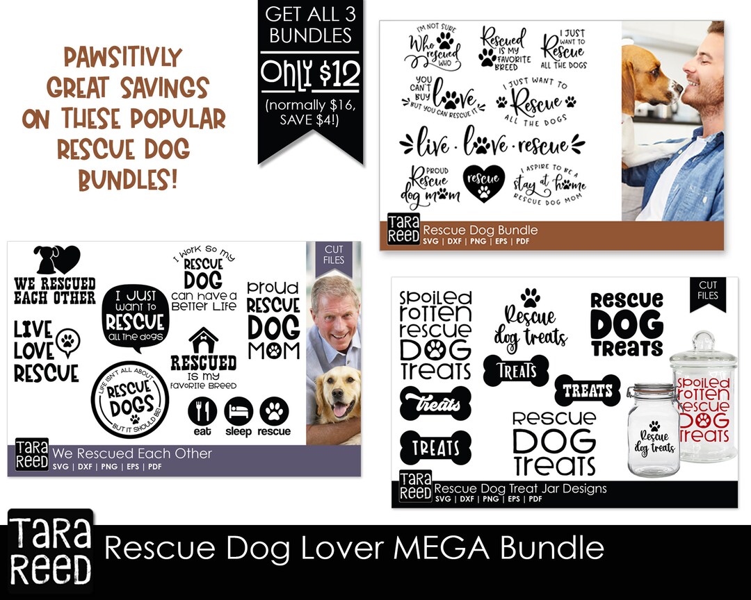 Rescue Dog Lover MEGA Bundle - Dog SVG and Cut Files for Crafters - Etsy