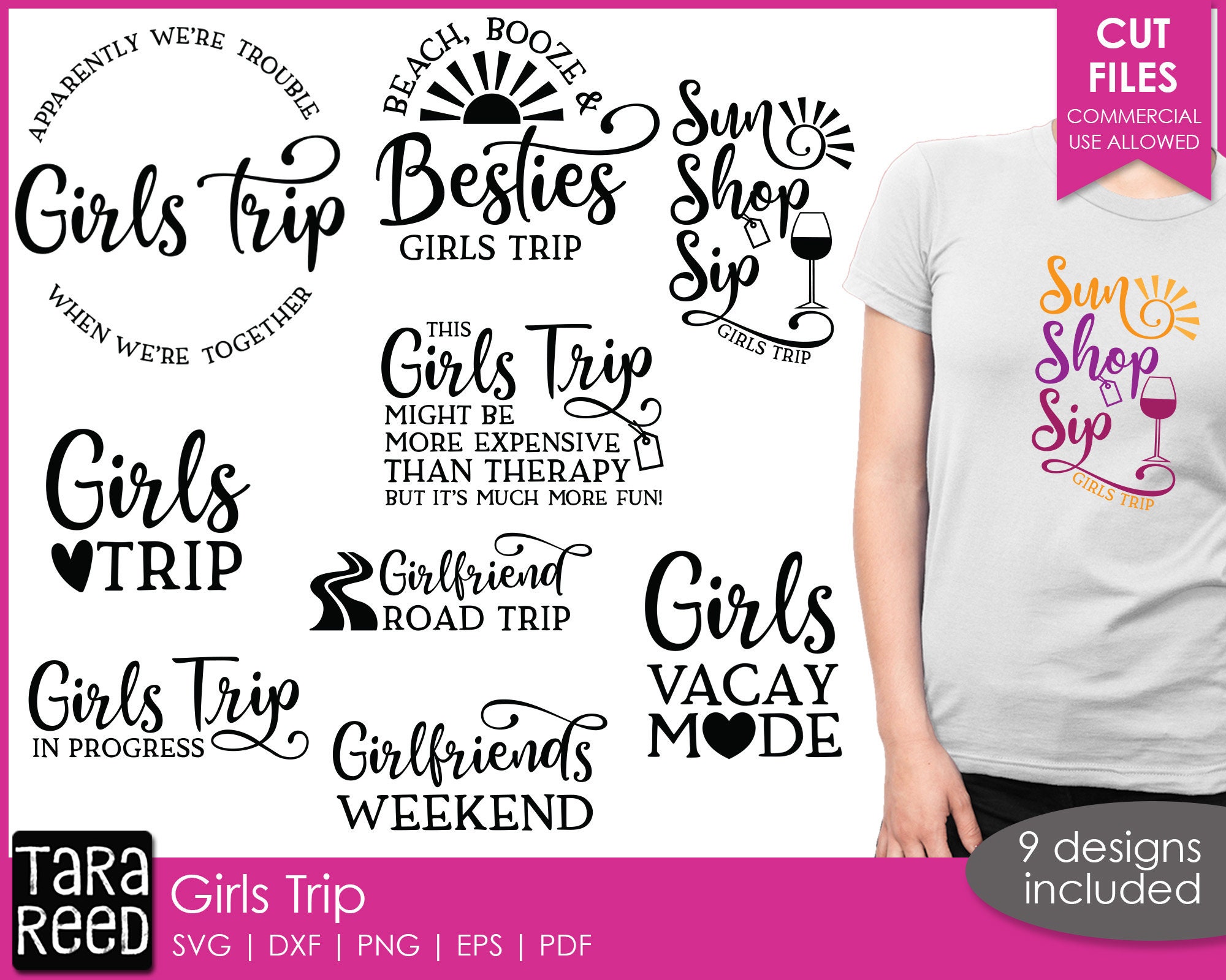 Girls Trip Shirt Ideas Vacation SVG and Cut Files for - Etsy