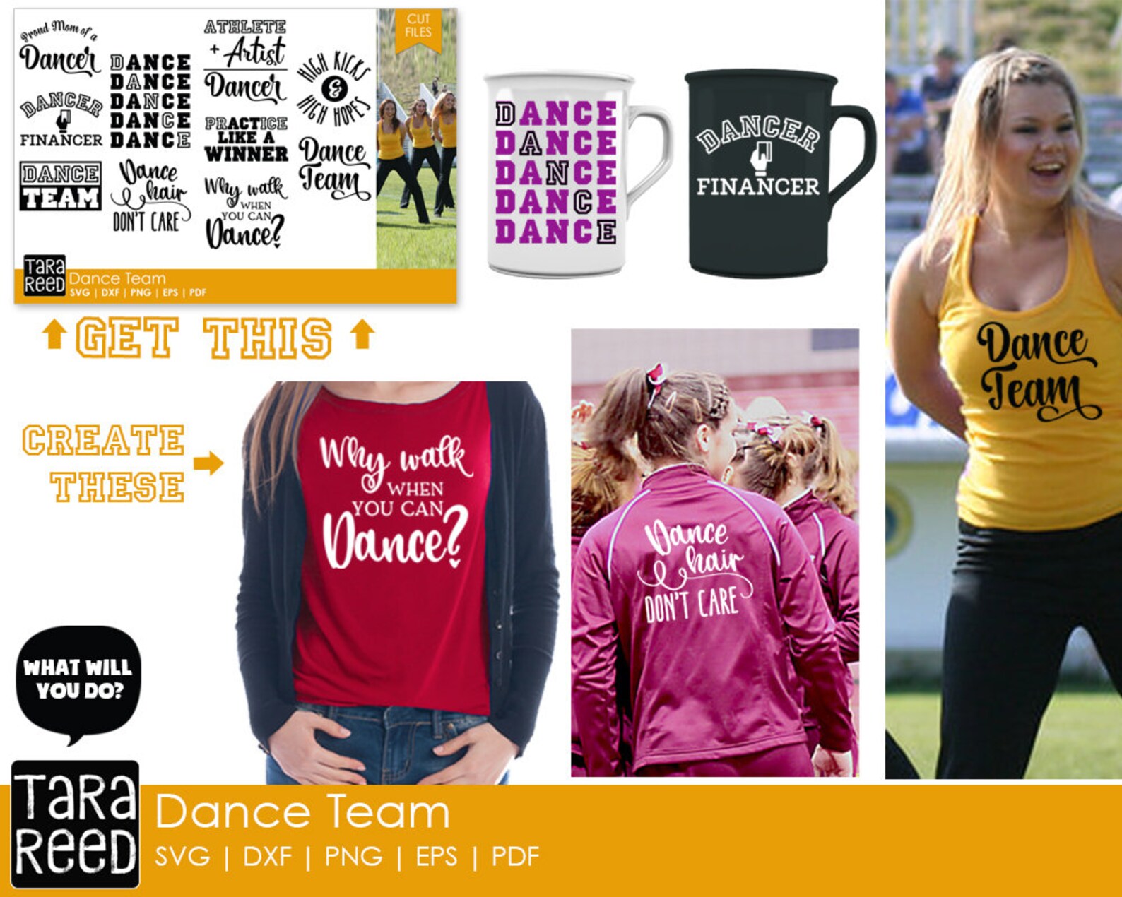 Dance Team SVG and Cut Files for Crafters | Etsy