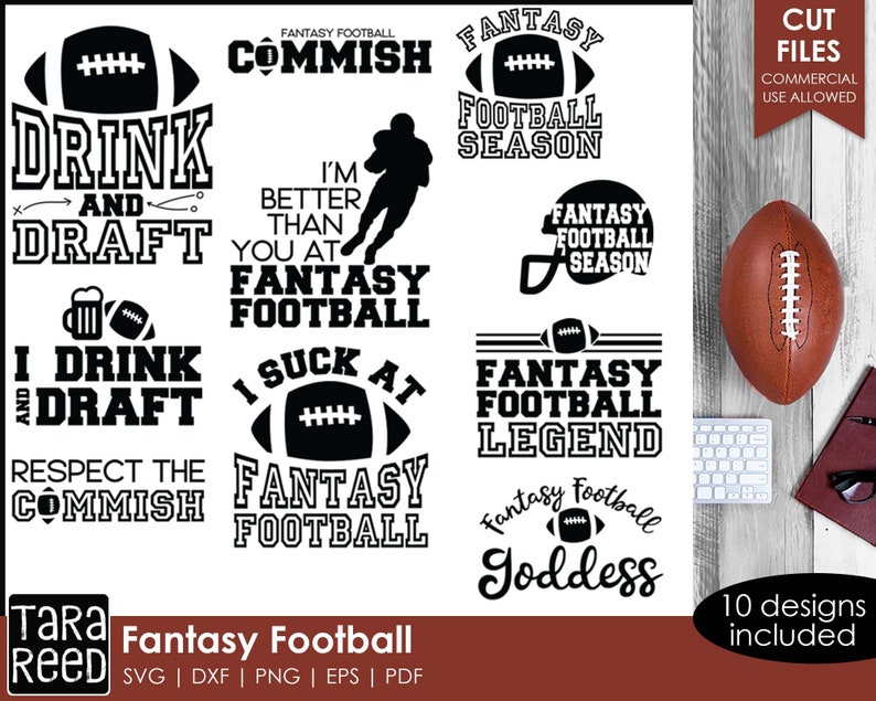 Fantasy Football - Football SVG and Cut Files for Crafters - Etsy