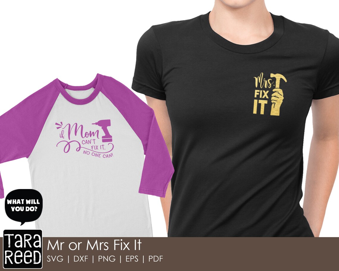 Mr or Mrs Fix It - Handyman SVG and Cut Files for Crafters - Etsy