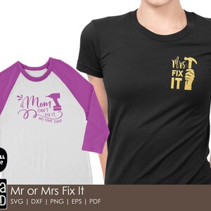 Mr or Mrs Fix It - Handyman SVG and Cut Files for Crafters - Etsy