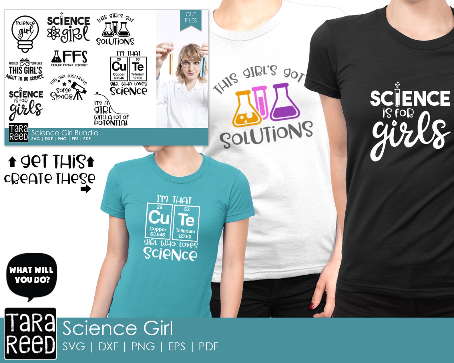Science Girl School SVG and Cut Files for Crafters - Etsy