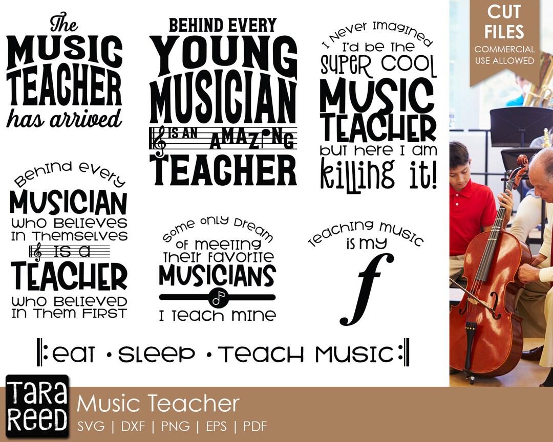 Music Teacher - Music SVG and Cut Files for Crafters - Etsy