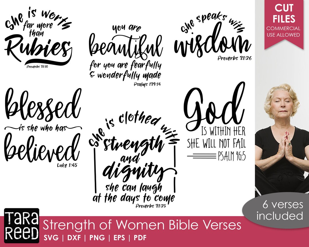 Strength of Women - Bible Verse SVG and Cut Files for Crafters - Etsy