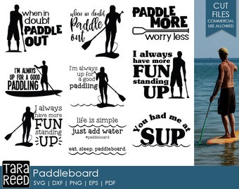 Paddleboarding Svg | Etsy