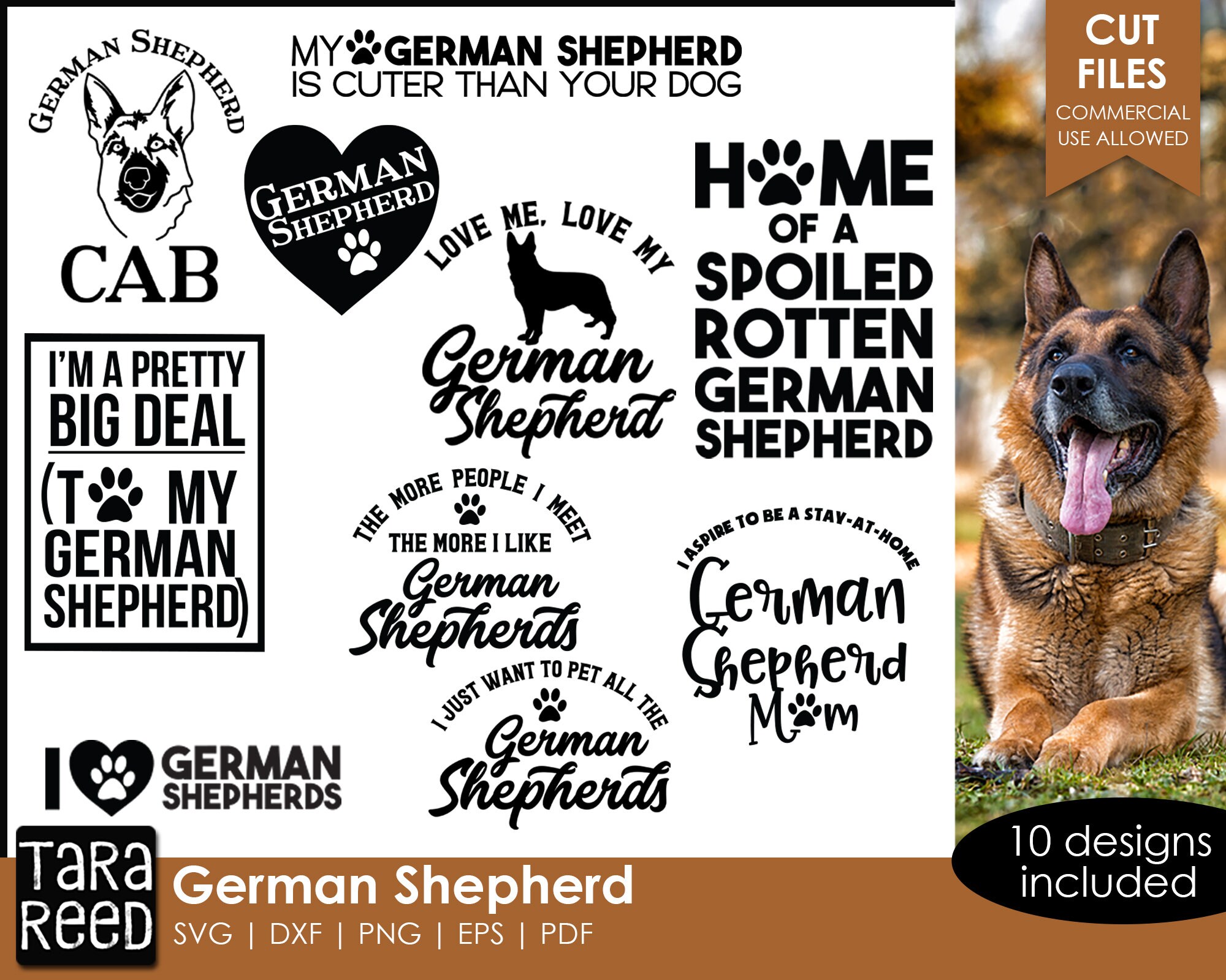 German Shepherd SVG and Cut Files for Crafters - Etsy