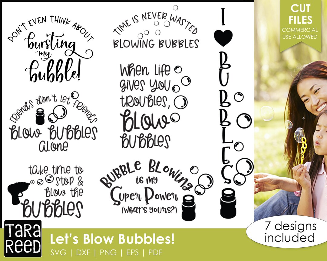 Let's Blow Bubbles SVG and Cut Files for Crafters - Etsy