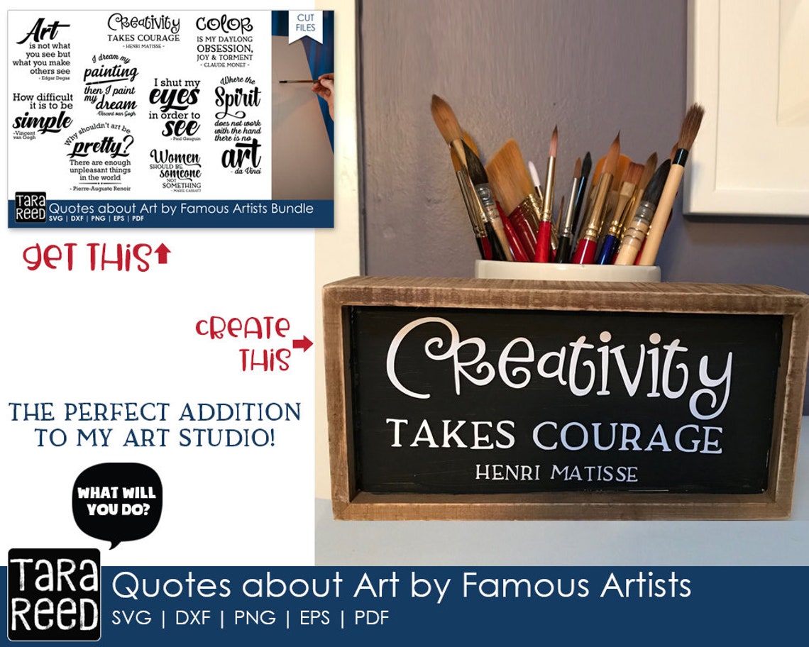 Quotes About Art by Artists Art SVG and Cut Files for - Etsy