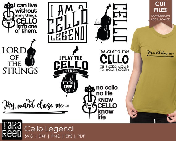 Cello Legend Music SVG and Cut Files for Crafters - Etsy Australia