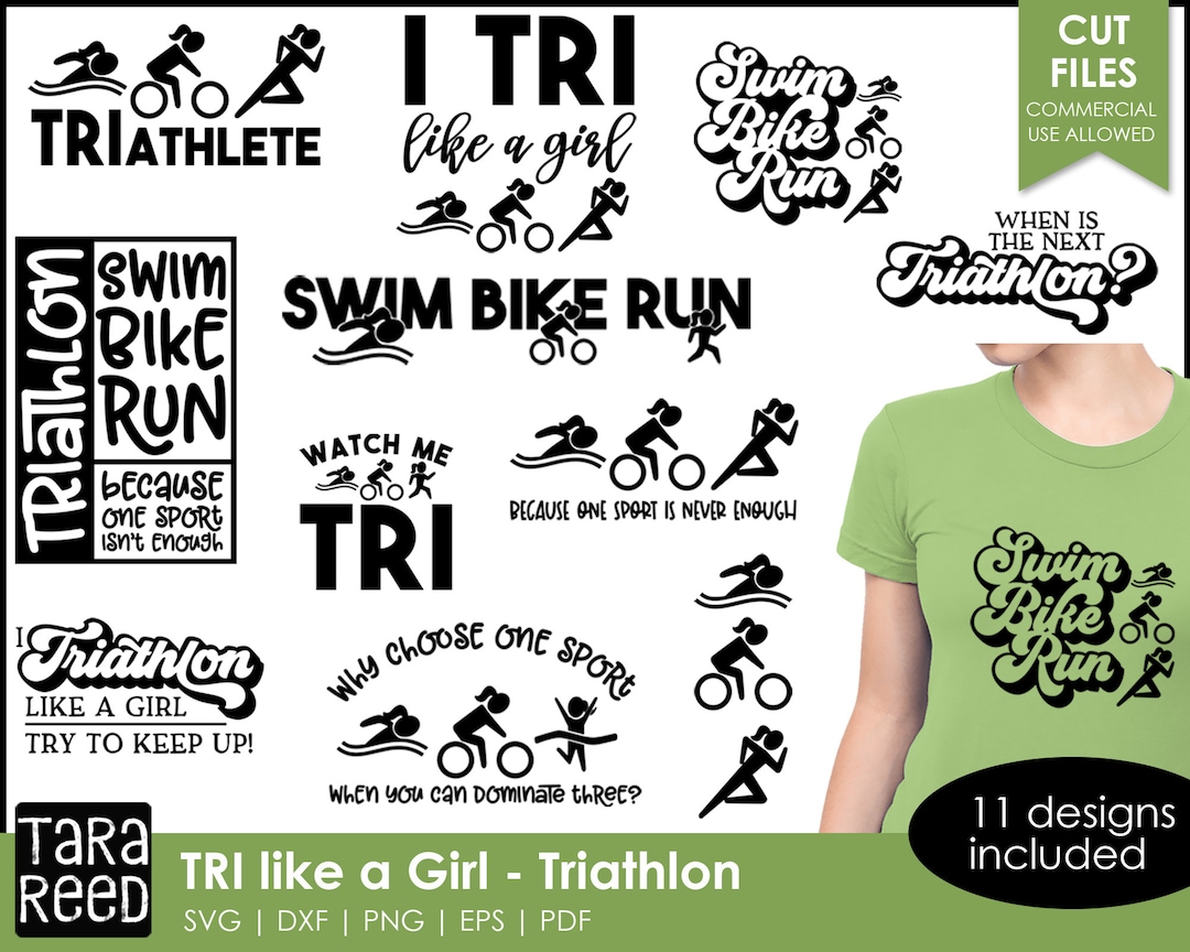 TRI Like a Girl - Triathlon SVG and Cut Files for Crafters - Etsy