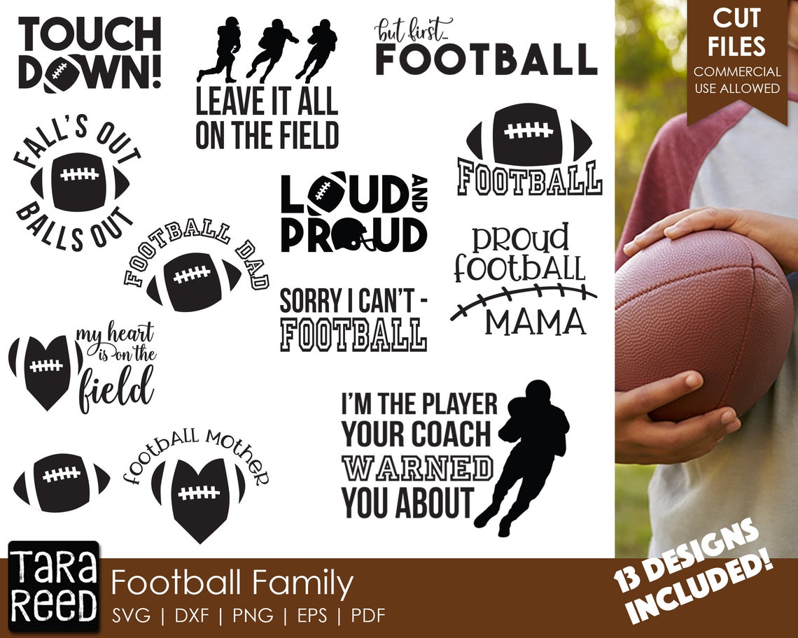 Football SVG and Cut Files for Crafters | Etsy