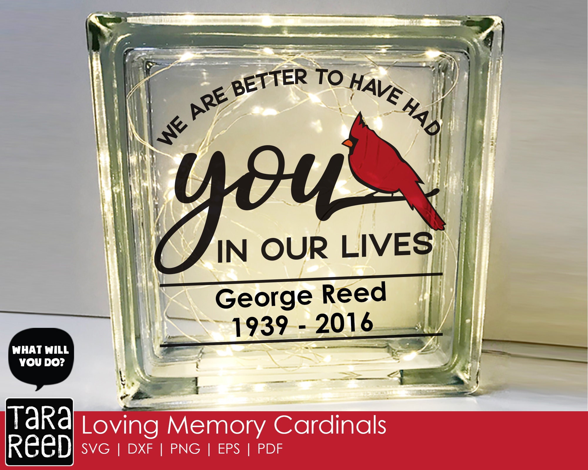 In Loving Memory Cardinals - SVG and Cut Files for Crafters - Etsy ...