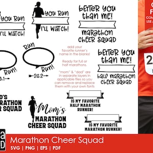 Marathon Cheer Squad - Marathon SVG and Cut Files for Crafters - Etsy