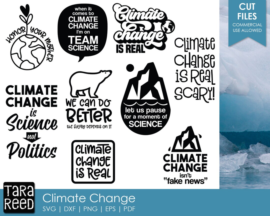 Climate Change - Global Warming SVG and Cut Files for Crafters - Etsy