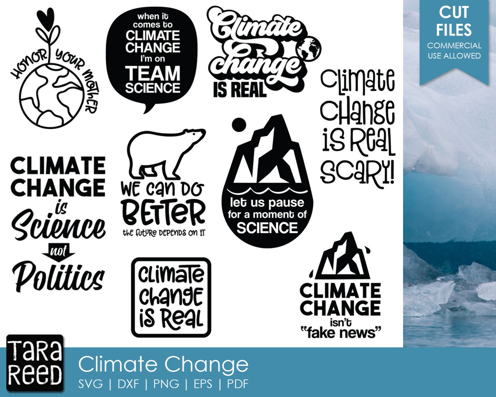 Climate Change Global Warming SVG and Cut Files for Crafters | Etsy