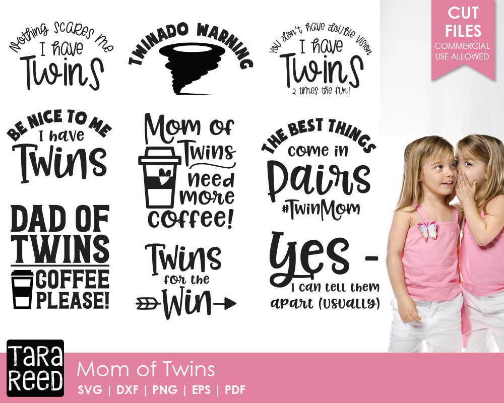 Mom of Twins Family SVG and Cut Files for Crafters | Etsy