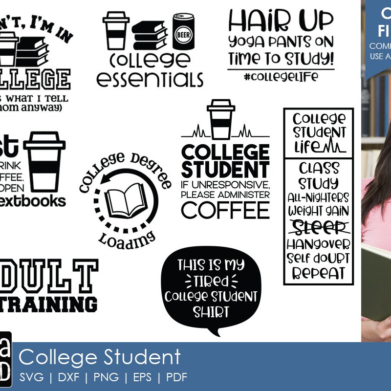 College Svg - Etsy