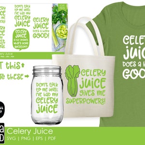 Celery Juice SVG and Cut Files for Crafters - Etsy