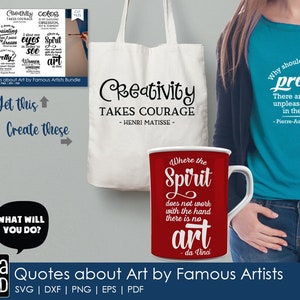 Quotes About Art by Artists - Art SVG and Cut Files for Crafters - Etsy