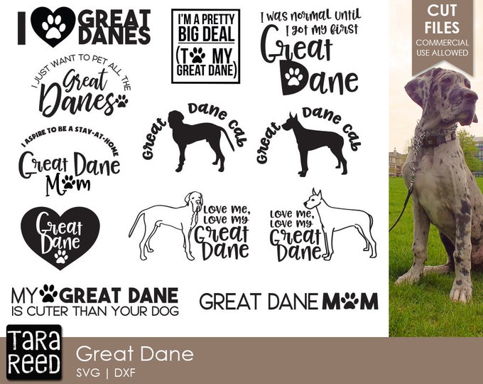 Great Dane SVG and Cut Files for Crafters - Etsy