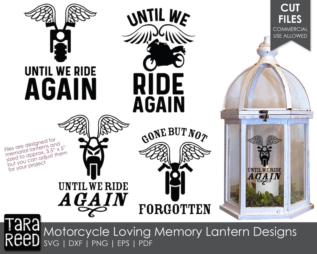 Motorcycle Loving Memory Lantern Designs - SVG and Cut Files for ...