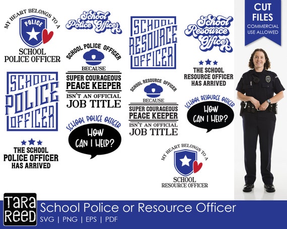 School Police or Resource Officer School SVG and Cut Files - Etsy