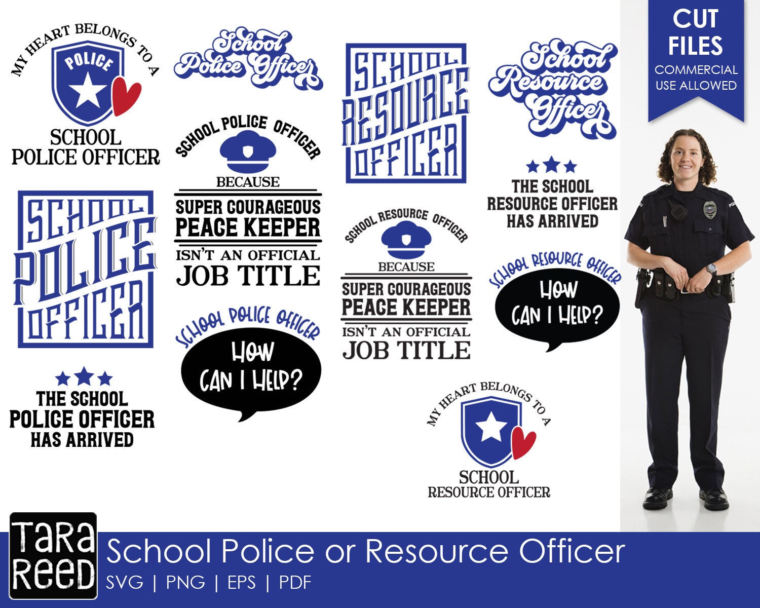 School Police or Resource Officer School SVG and Cut Files - Etsy
