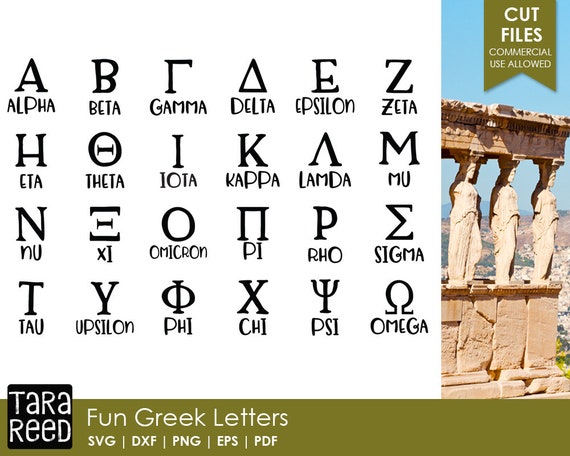 Greek Alphabet SVG and Cut Files for Crafters - Etsy Australia