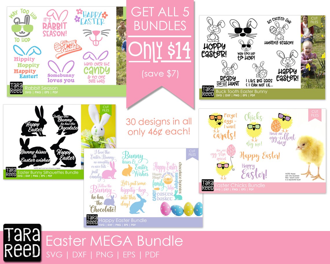Easter MEGA Bundle SVG and Cut Files for Crafters | Etsy