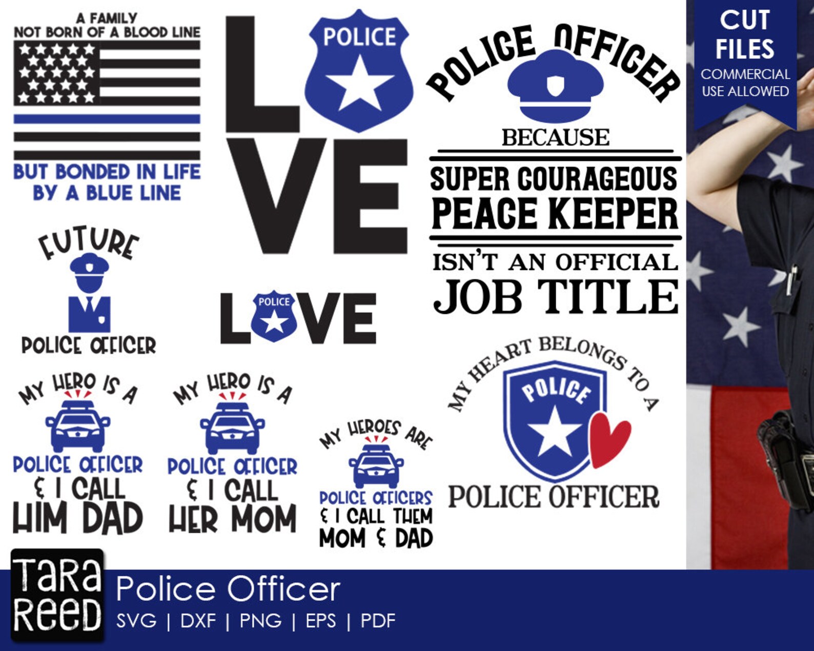 Police Officer SVG and Cut Files for Crafters | Etsy Canada