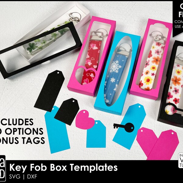 Keychain Box Template - Etsy