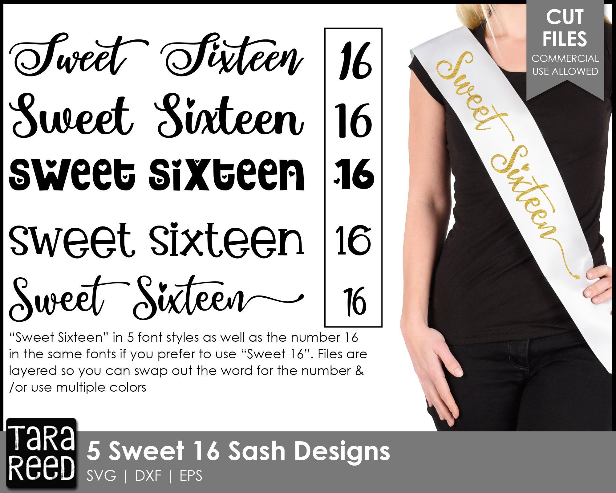 Sweet 16 Sash SVG Bundle for Cricut and Cutting Machines - Etsy Australia